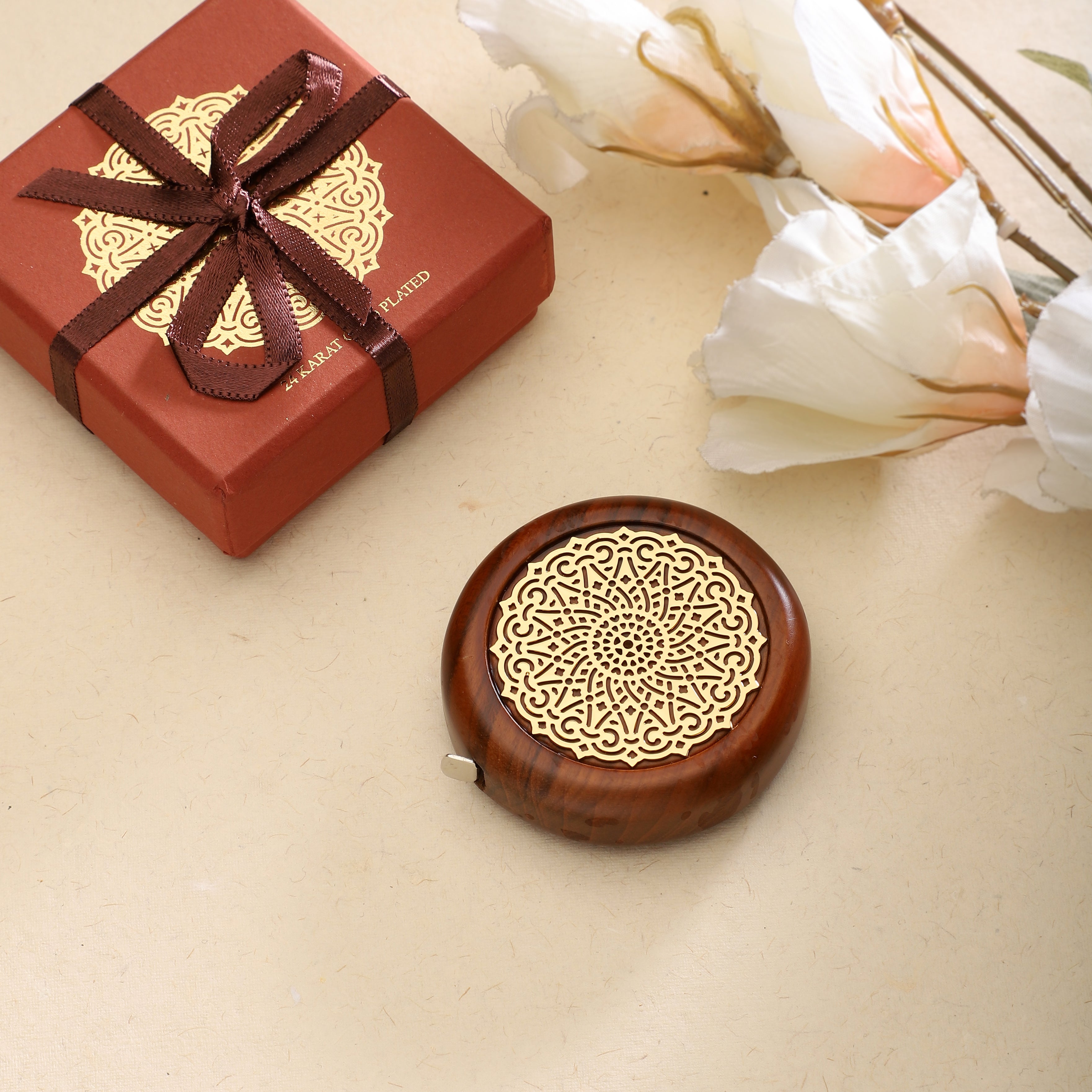 Goldplated Flower Measuring Tape | Anand Prakash