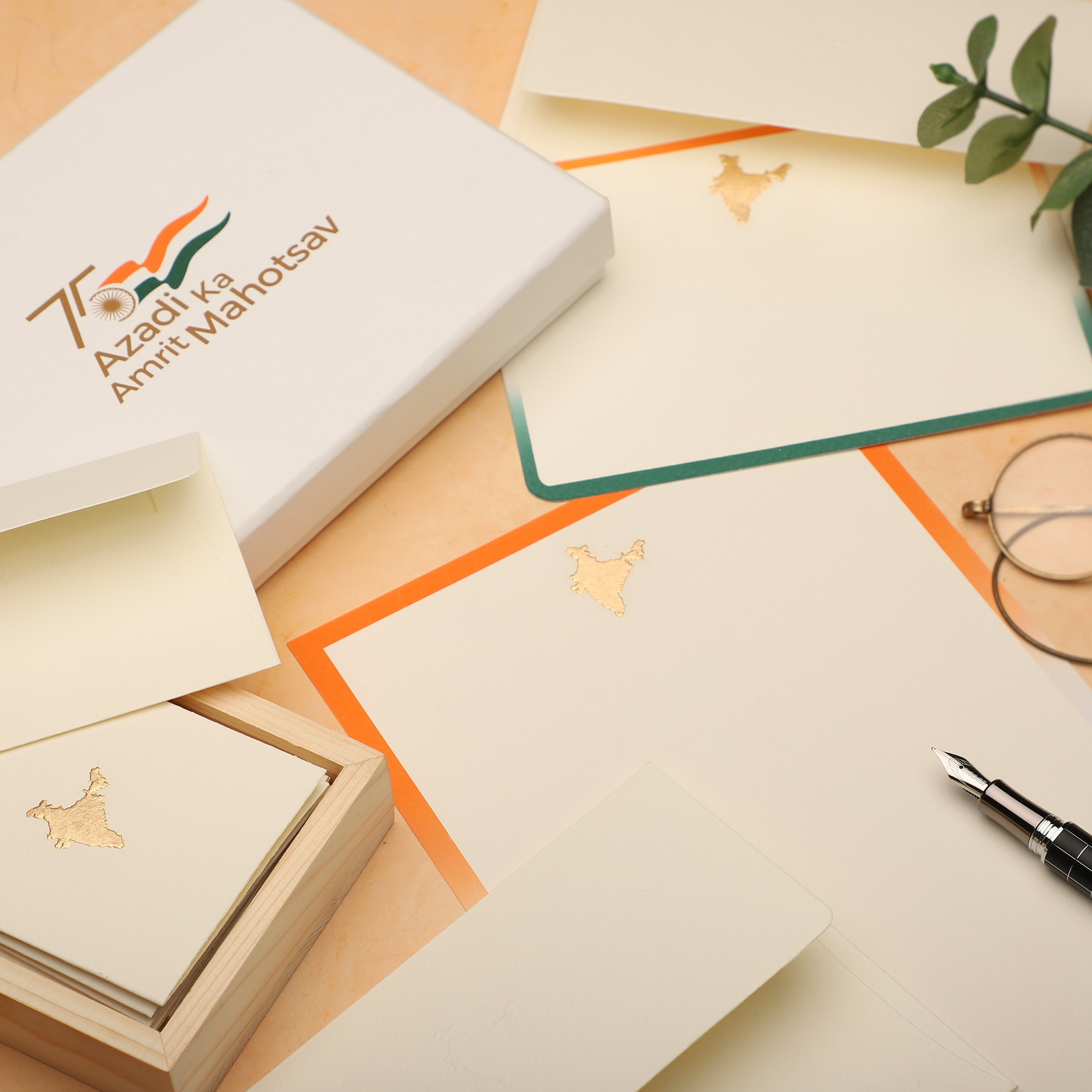 Notecards, Letter Writing, Gift Tags - India Map