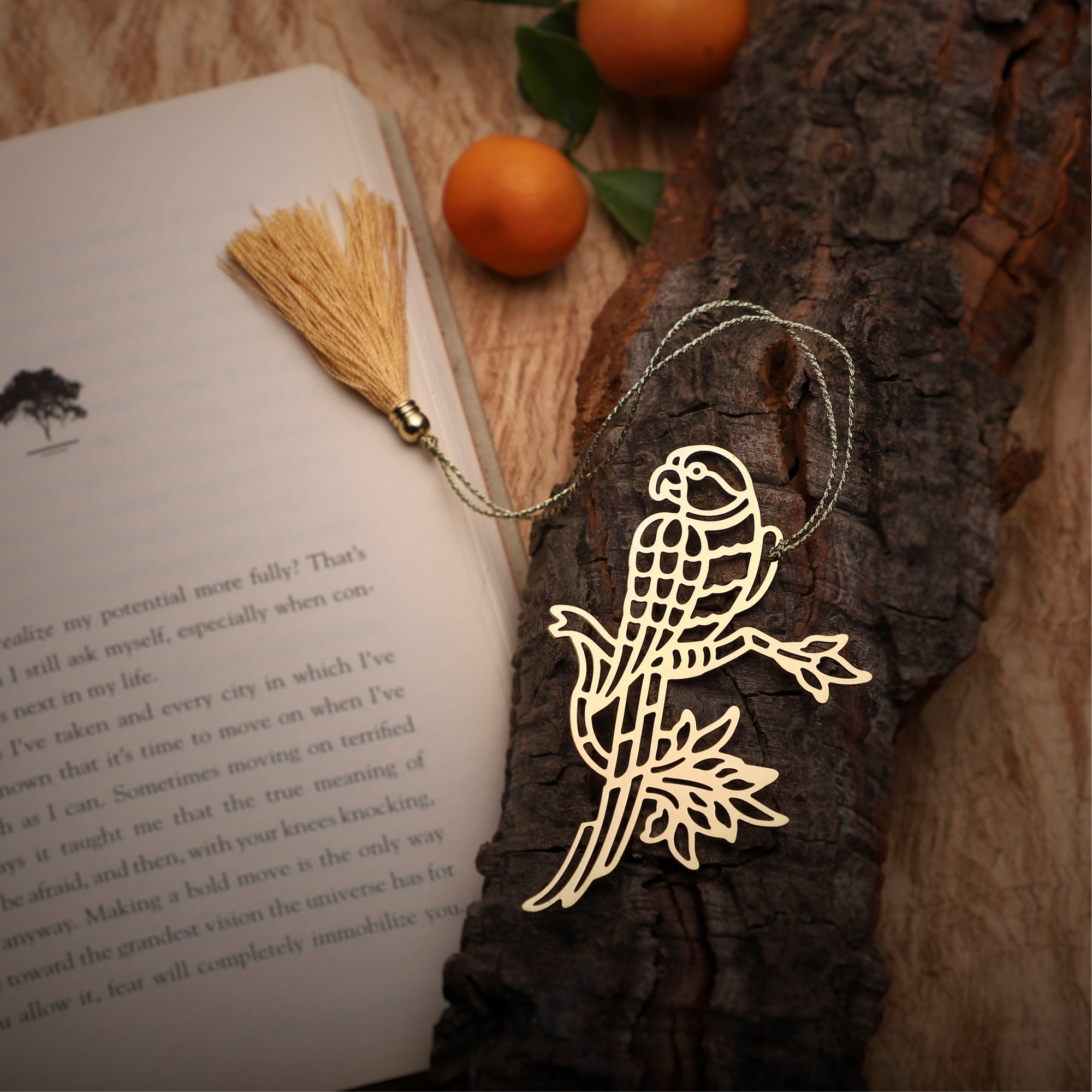 Bookmark Parrot In Brass Metal